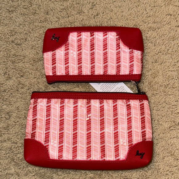 lug | Bags | Lug Tootle 2pc Zip Organizers Set In The Ruby Red Color ...